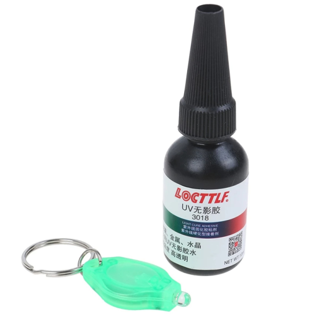 LOCTTLF UV Lim, 10ml med UV-lampe - 76,00 kr.
